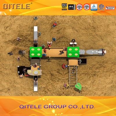 Safety Kids Outside Play Equipment With Plastic Wood Composites supplier
