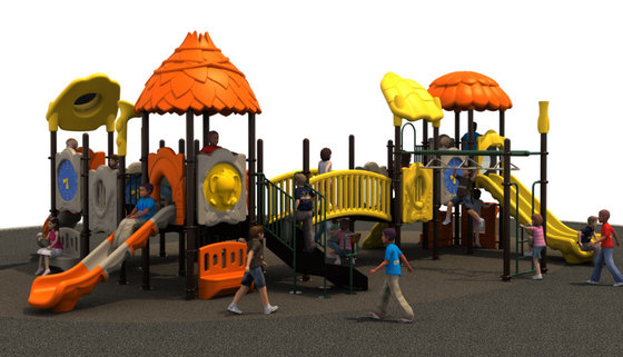 outdoor playground equipmen wiht plastic  tunnel  and slide for park and school  kidscenter for children play supplier