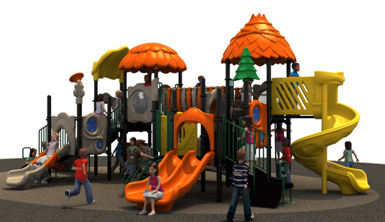 outdoor playground equipmen wiht plastic  tunnel  and slide for park and school  kidscenter for children play supplier