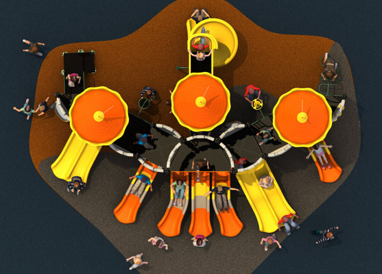 new designe colorful castle  slide  and  outddoor playground equipment for kids supplier