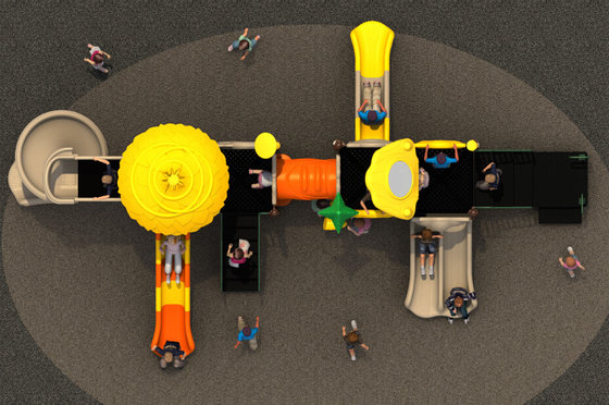 new nature design funny and colorful outddoor playground equipment with slides for kids supplier