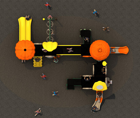 outdoor playground equipmen wiht plastic  tunnel  and slide for park and school  kidscenter for children play supplier