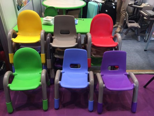 PP Plastic Play Table And Chair Set With Hole Multi Color Small supplier