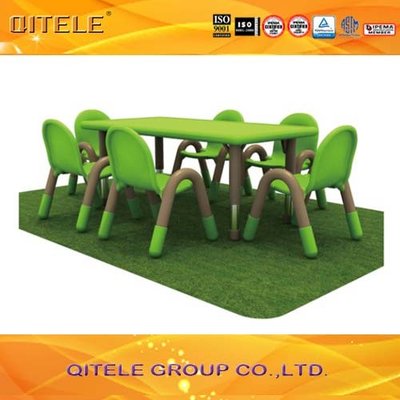 Green Children Table And Chairs For Nursery School 120 x 60 x 45 CM supplier