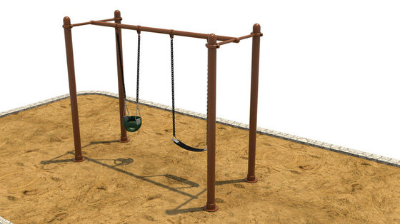 H Shape Outside Swing Sets For Children , Small Swing Sets For Kids supplier