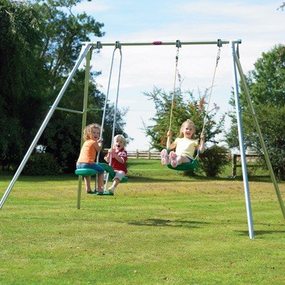 Metal Outdoor Swing Sets , Outdoor Swings For Children Safety Performance supplier