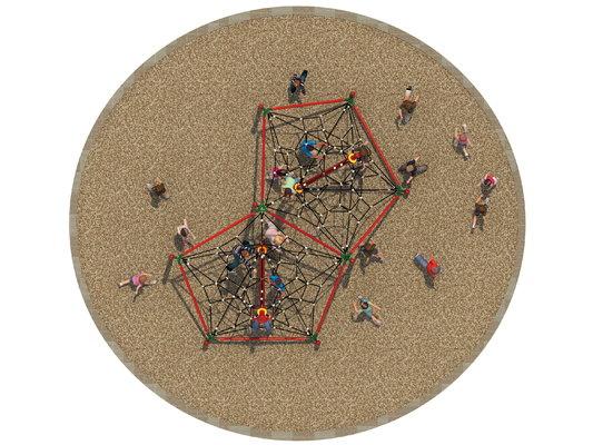 Outdoor Kids Climbing Nets With Nylon Rope 690 * 530 * 270 CM supplier