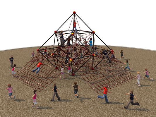 Large Kids Climbing Nets With Rounded Edge Anti Skid Security supplier
