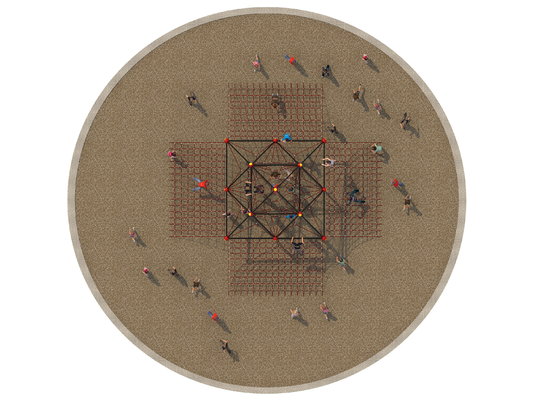 Large Kids Climbing Nets With Rounded Edge Anti Skid Security supplier