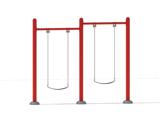 Stainless Steel Children Swing Sets Abrasion Resistance red supplier