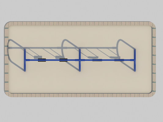 Blue U Shape Outdoor Childs Swing , Kids Backyard Swing Set supplier