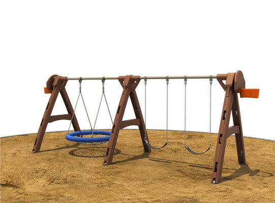 Galvanized Post Backyard Swing Sets Metal  With Todder Seat for Children supplier