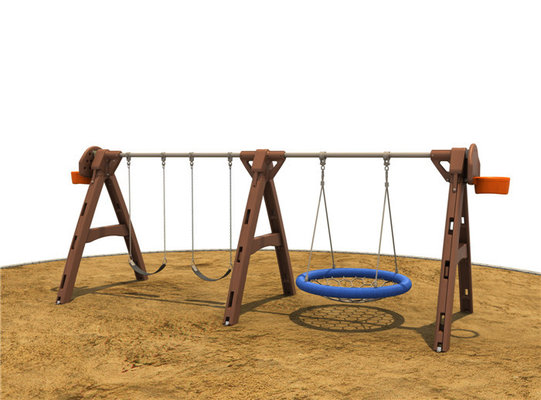 Galvanized Post Backyard Swing Sets Metal  With Todder Seat for Children supplier