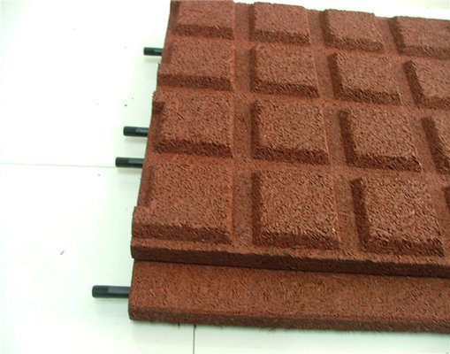 Eco Friendly Children Rubber Mat Flooring Outdoor Red Safety supplier