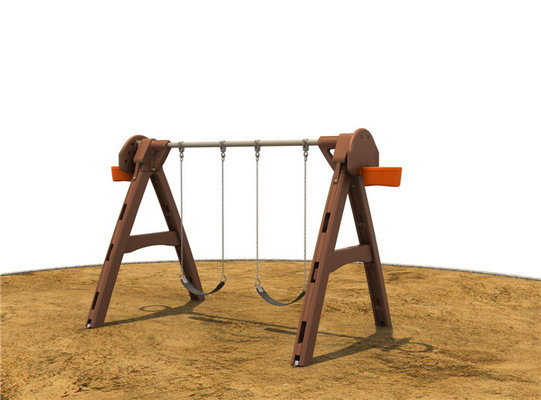 A Shape Children Swing Sets With 2 Seats Outdoor For Preschool supplier
