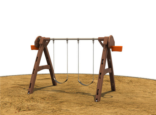 A Shape Children Swing Sets With 2 Seats Outdoor For Preschool supplier
