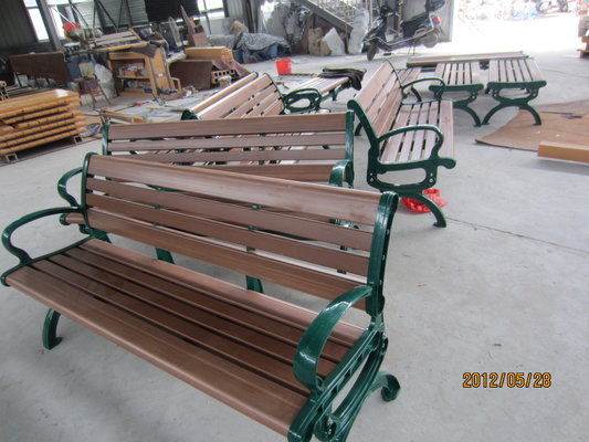 Wooden Garden Seats Benches , Wooden Outside Benches Waterproof supplier