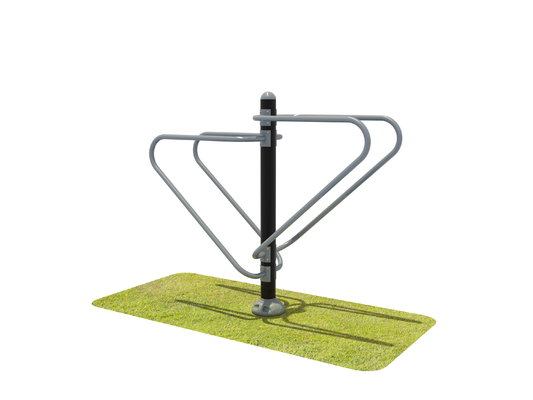 Silver Steel Outdoor Fitness Equipment For Childrens With Anti Theft Screws supplier