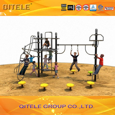 Commerial Kids Outdoor Gym Equipment / Outdoor Playground Equipment With Standing Spinner , Free Standings supplier