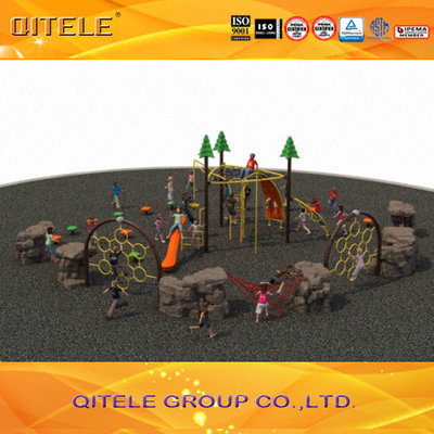 Durable Kids Outdoor Gym Equipment Aluminium Alloy Post With Arch PE Plastic Climber supplier