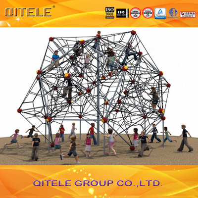 Children Cargo Net Climber , Galvanized Post With Ball Shaped For Aged 5 - 12 supplier