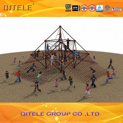 Safe Children Cargo Net Climber , Galvanized Post With Climbing Bridge supplier