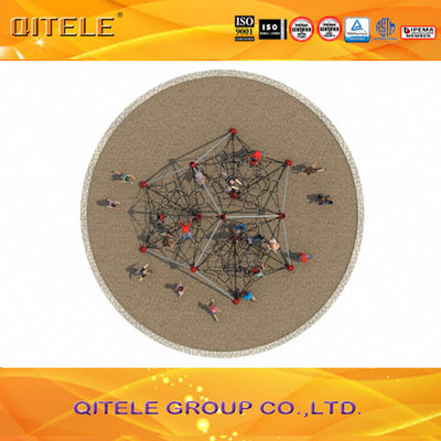 QITELE Kids Climbing Net / Climbing Walll Structure With Galvanized Post In Small Size supplier