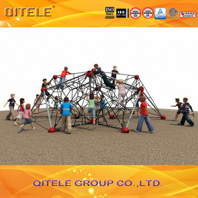 QITELE Kids Climbing Net / Climbing Walll Structure With Galvanized Post In Small Size supplier