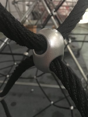 Double Star Shape Ropes Playground Climbing Net With 6pcs Wire - Rope Inside supplier