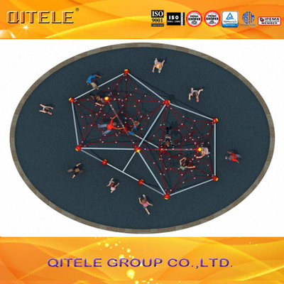 Double Star Shape Ropes Playground Climbing Net With 6pcs Wire - Rope Inside supplier