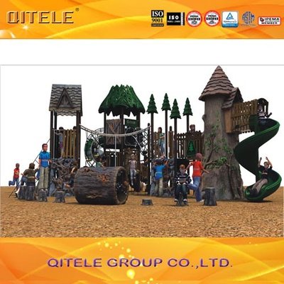 Natural Children Play Area Equipment , Resin Materail With Galvanized Steel Parts supplier