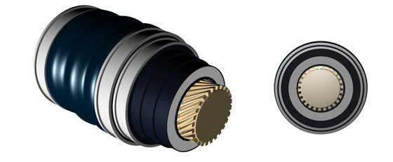50/66KV Extra High Voltage Cable Corrugated Aluminum Metalic and HDPE Sheath EHV Cable