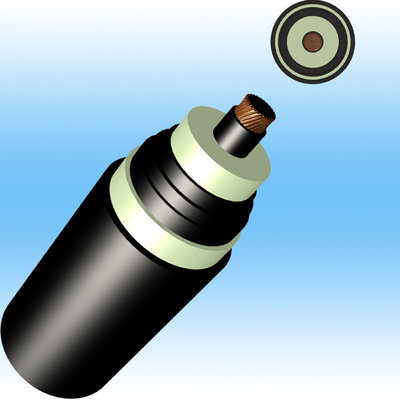 50/66KV Extra High Voltage Cable Corrugated Aluminum Metalic and HDPE Sheath EHV Cable