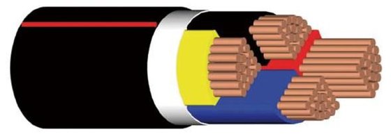 Black XLPE Low Voltage Armoured Cable And Unarmoured Cable Annealed Copper