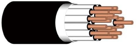 Unarmoured Multi-Core Low Voltage Power Cable 0.6/1 kV, SABS 1507, 90ºC, PVC-FR Sheath