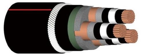 Armoured Medium Voltage Cable / MV XLPE Type A Insulated Coaxial Cable