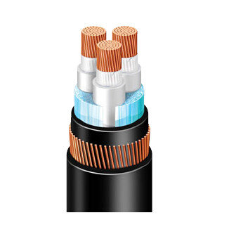 XLPE Insulated PVC Sheathed Cable , Insulated Electrical Wire in Black