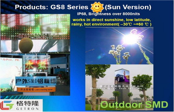 China GS8 Series SMD2323 Outdoor Led Screens Display Over 8000 Nits supplier