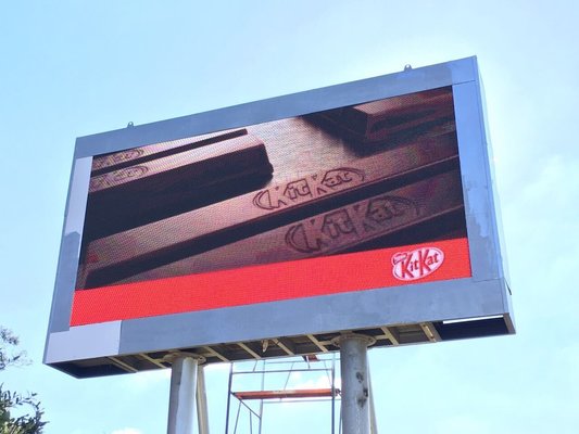Fireproof 1R1G1B Outdoor Advertising LED Display P4 , 1/8 Scan Mode supplier