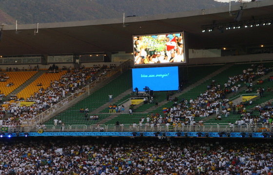 High Resolution IP68 Stadium LED Display ,  Outdoor Full Color P8 LED Screen supplier