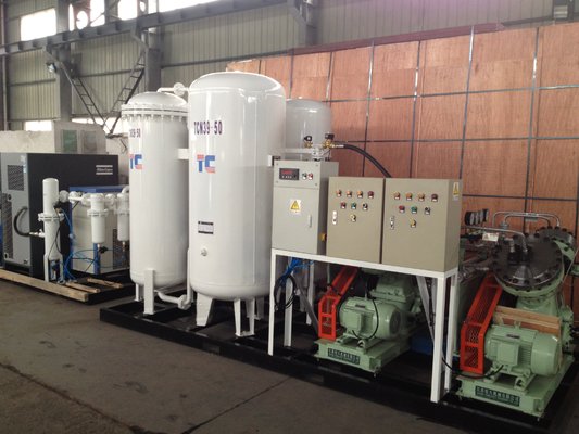 Skid Mounted Industrial High Pressure Nitrogen Generator White Color