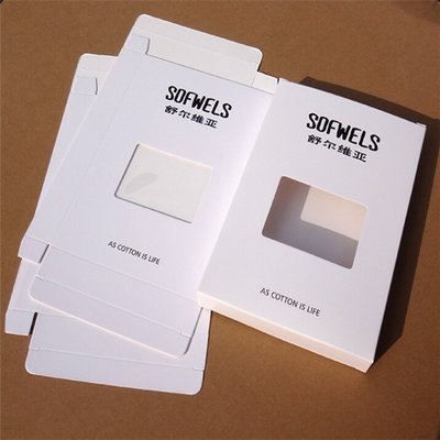 Men's Underwear Paper Packaging Box with Clear Window