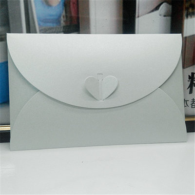 Multi-color optional heart buckle decoration pearl paper envelope for  creative love postcard