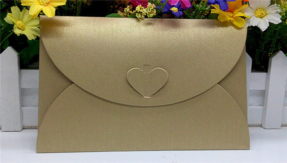 Multi-color optional heart buckle decoration pearl paper envelope for  creative love postcard