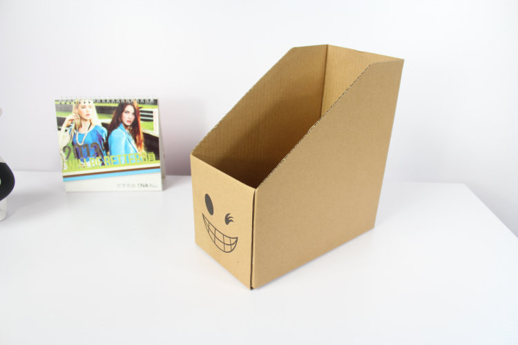 Folded Corrugated Paper File Case Books &amp; Magzines Organization Bins &amp; Boxes