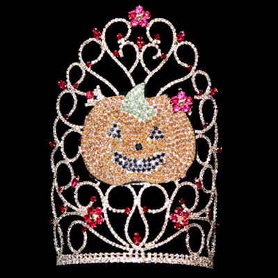 Halloween rhinestone crowns crystal tiaras yellow and black stones