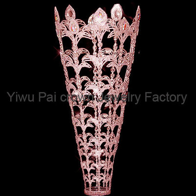 30 inch tall round fully pageant crowns royal rhinestone crowns custom your large pageant crowns from pai crown jewelry