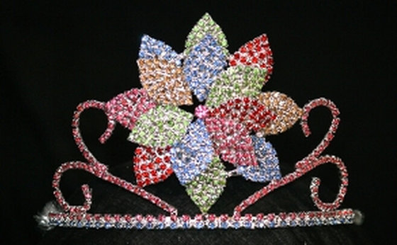 Spring 3D flowers for Easter pageant crowns custom flowers crowns lovely girls pageant crowns and tiaras pai crown