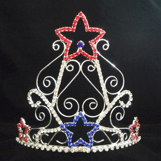 Patriotic pageant crowns and tiaras for USA pageants and crowns wholesale crowns manufactuer custom crowns and tiaras
