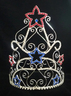 Patriotic pageant crowns and tiaras for USA pageants and crowns wholesale crowns manufactuer custom crowns and tiaras